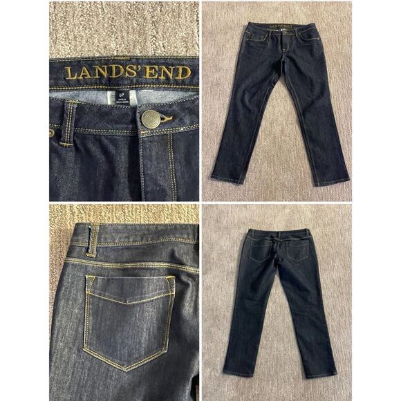 Lands' End | Jeans | Landsend Skinny Jeans Womenssz 8p Mid Rise Dark ...